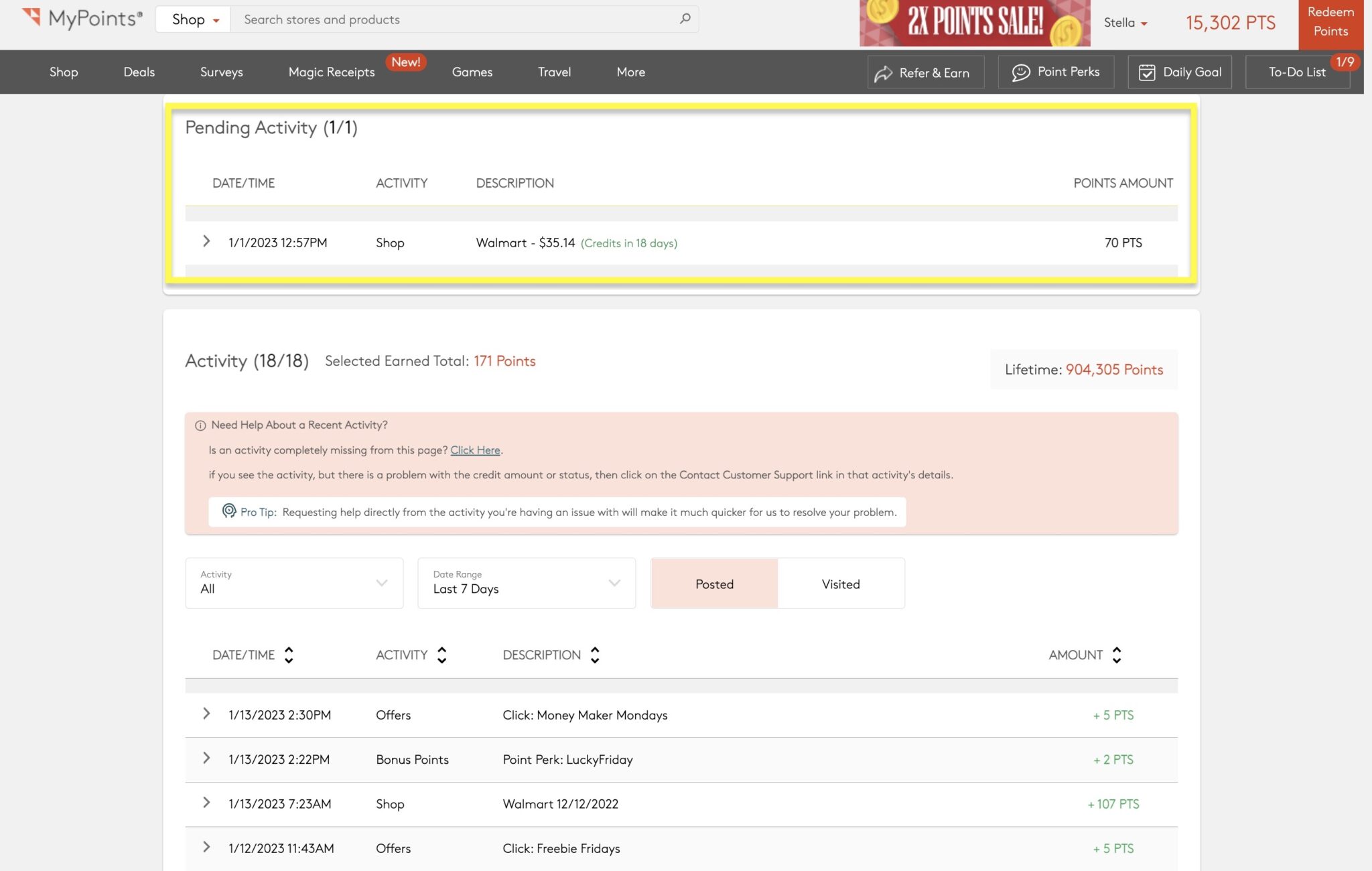 Tuesday Tips: Changes to Point Balance Display